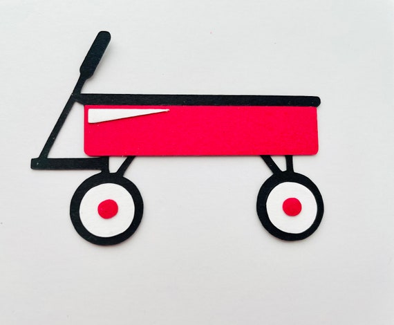 Die Cuts Red Rider Wagon Handmade Scrapbooking Embellishment Scrapbook ...