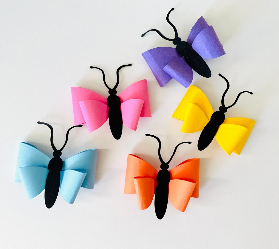 Butterfly Cupcake Toppers or Butterflies Die Cuts Double Bow ...