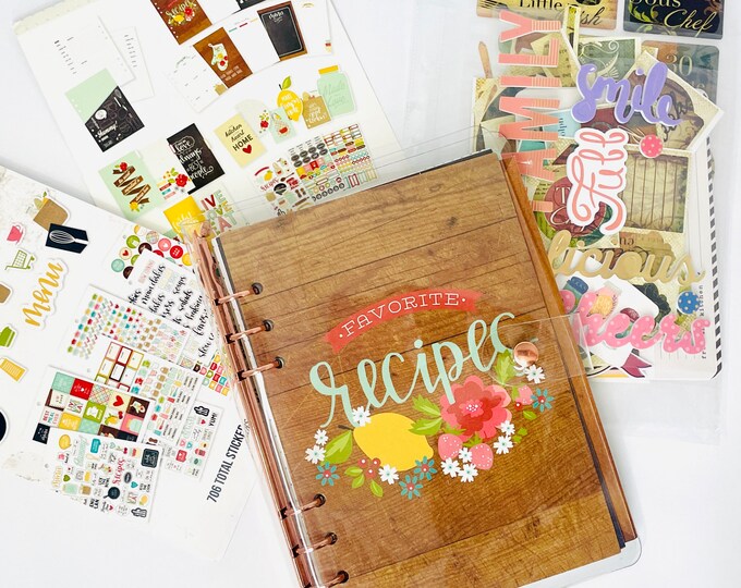 Recipe Book, Menu Planner, Paper Crafting Kit, Scrapbooking, Carpe Diem ...