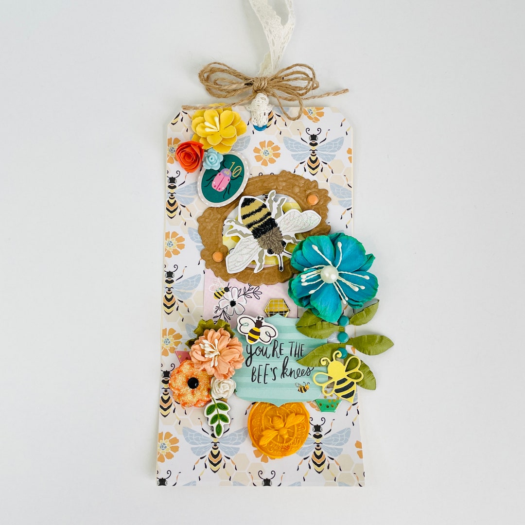 Extra Large Gift Tag, Junk Journal Ephemera, Mixed Media, Postal Tag ...
