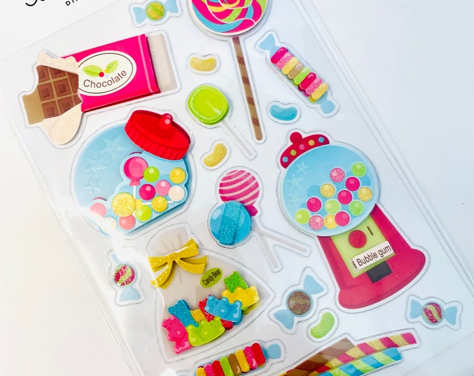 Gumball Dimensional Stickers Birthday Card Embellishment Candy ...