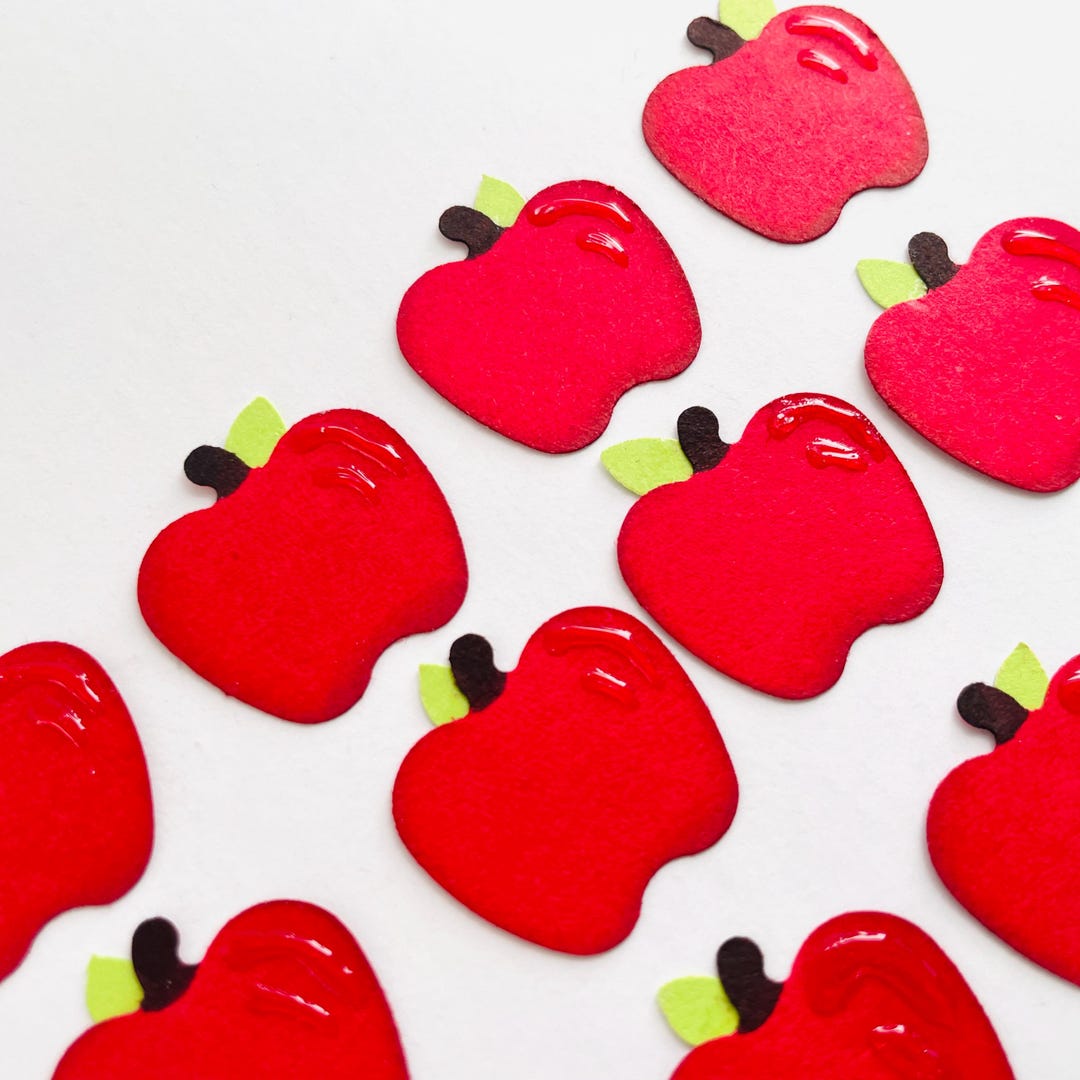 Apple Die Cuts, Paper Pieced Dies, Junk Journal Supply, Fall Card ...
