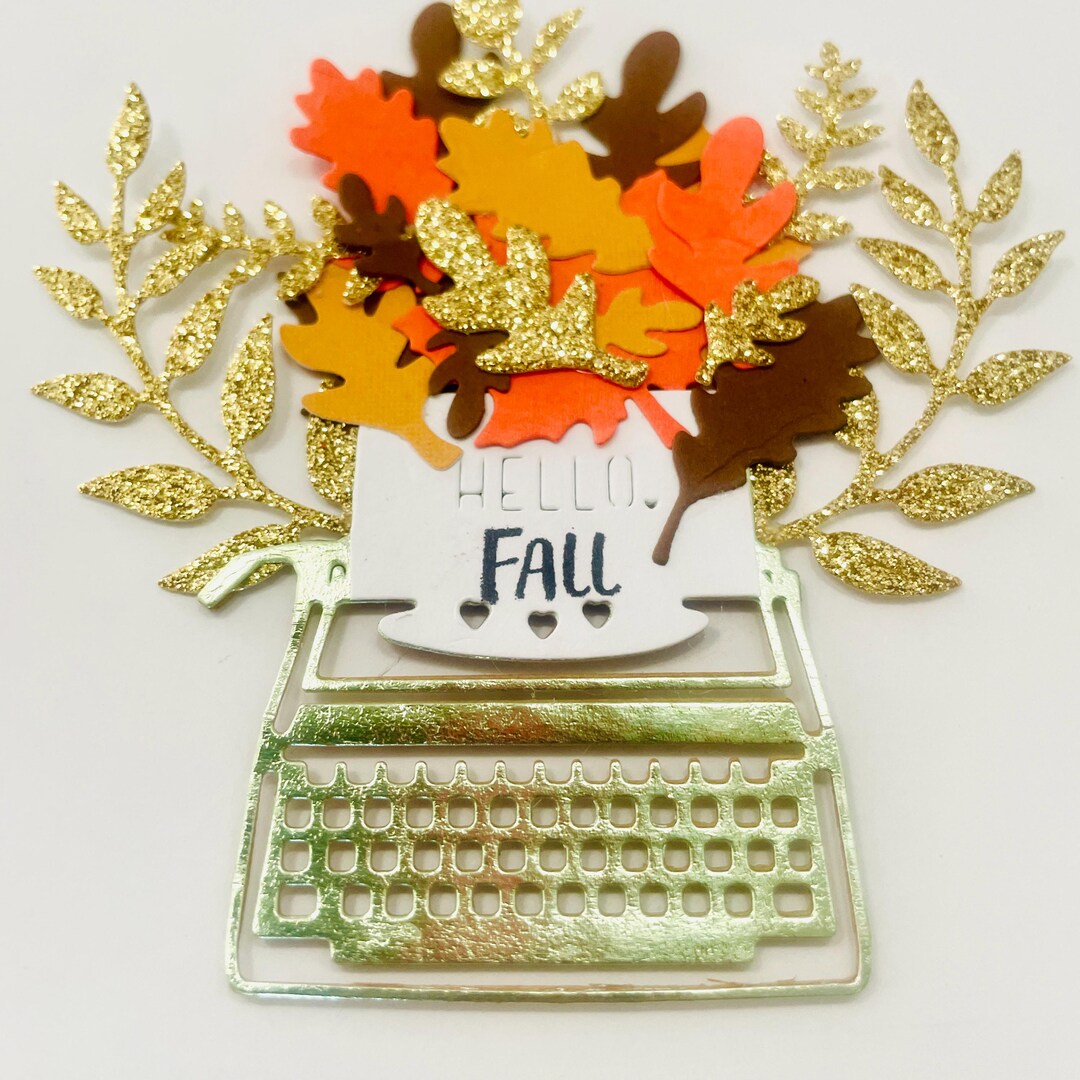 Fall Die Cut, Paper Piece Scrapbooking Embellishment, Fall Card Topper ...