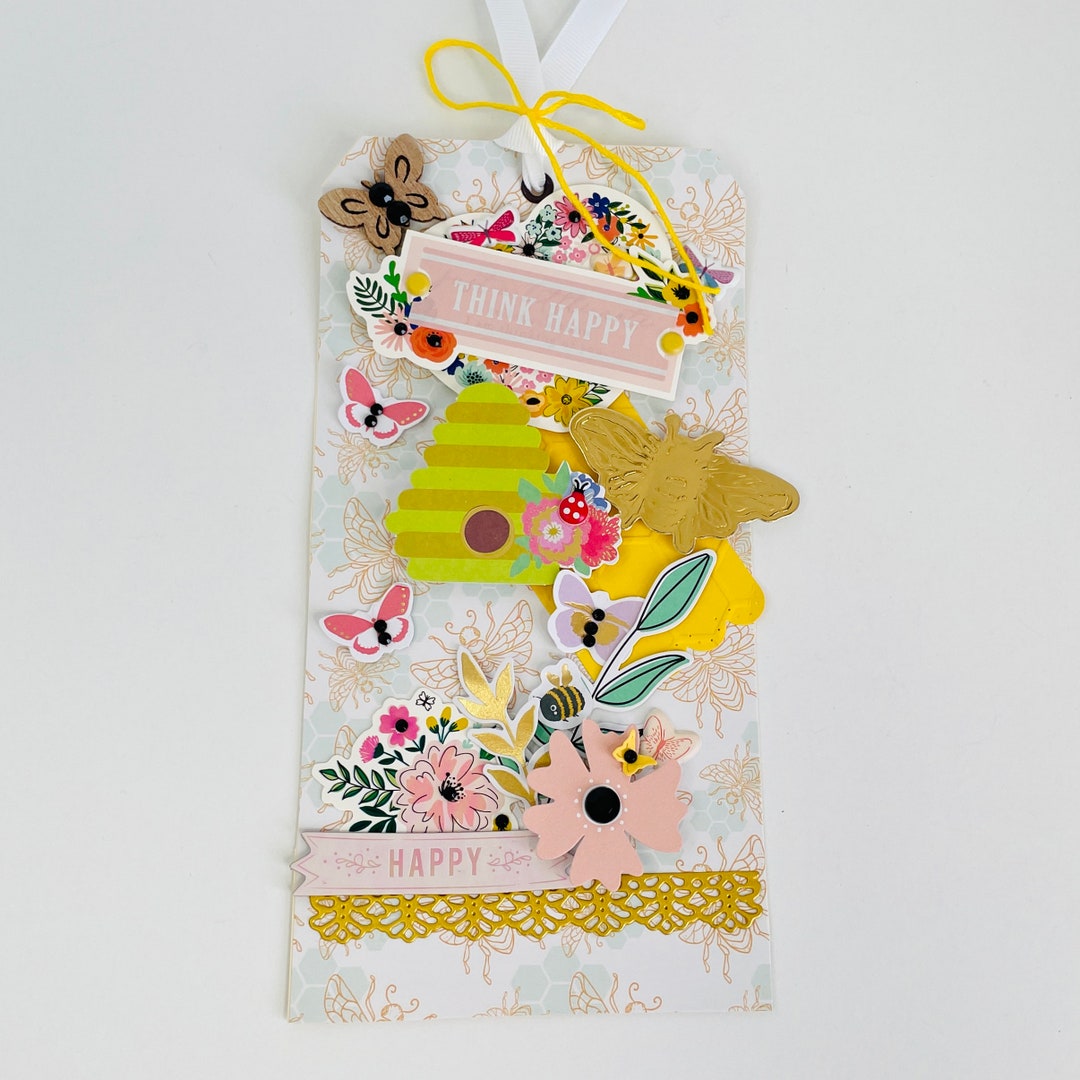 Extra Large Gift Tag, Junk Journal Ephemera, Mixed Media, Postal Tag ...