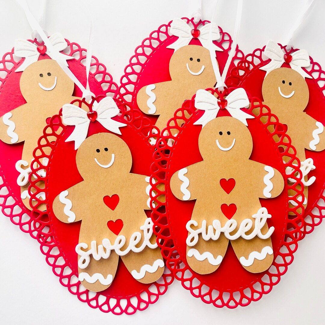 Gingerbread Christmas Gift Tags Xmas Gift Wrap Box Topper Baking ...