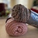 Pink and Variegated Gray/pink/white Crochet Alpine Beanie With Faux Fur ...