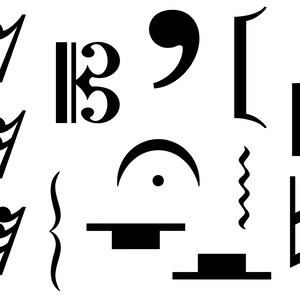 Music Stamp Set for Procreate. Includes 6 Different Note Styles, Music ...