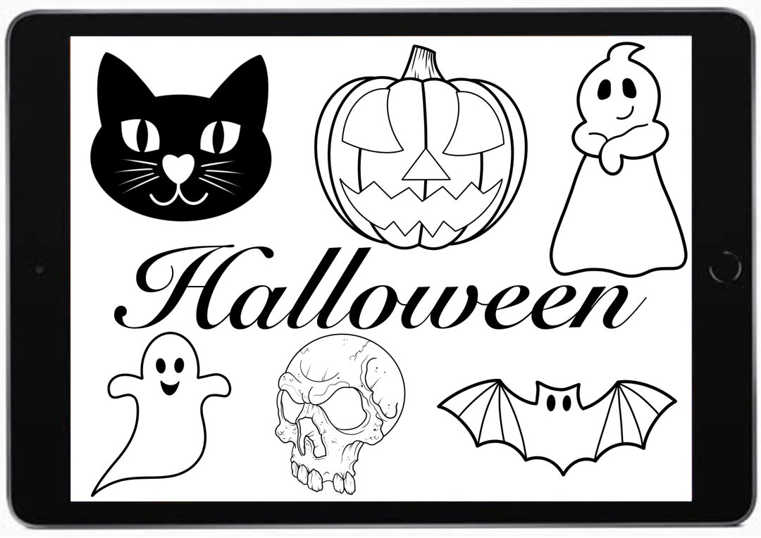 All Things Cute and Spooky in This Halloween Brush Set for Procreate ...