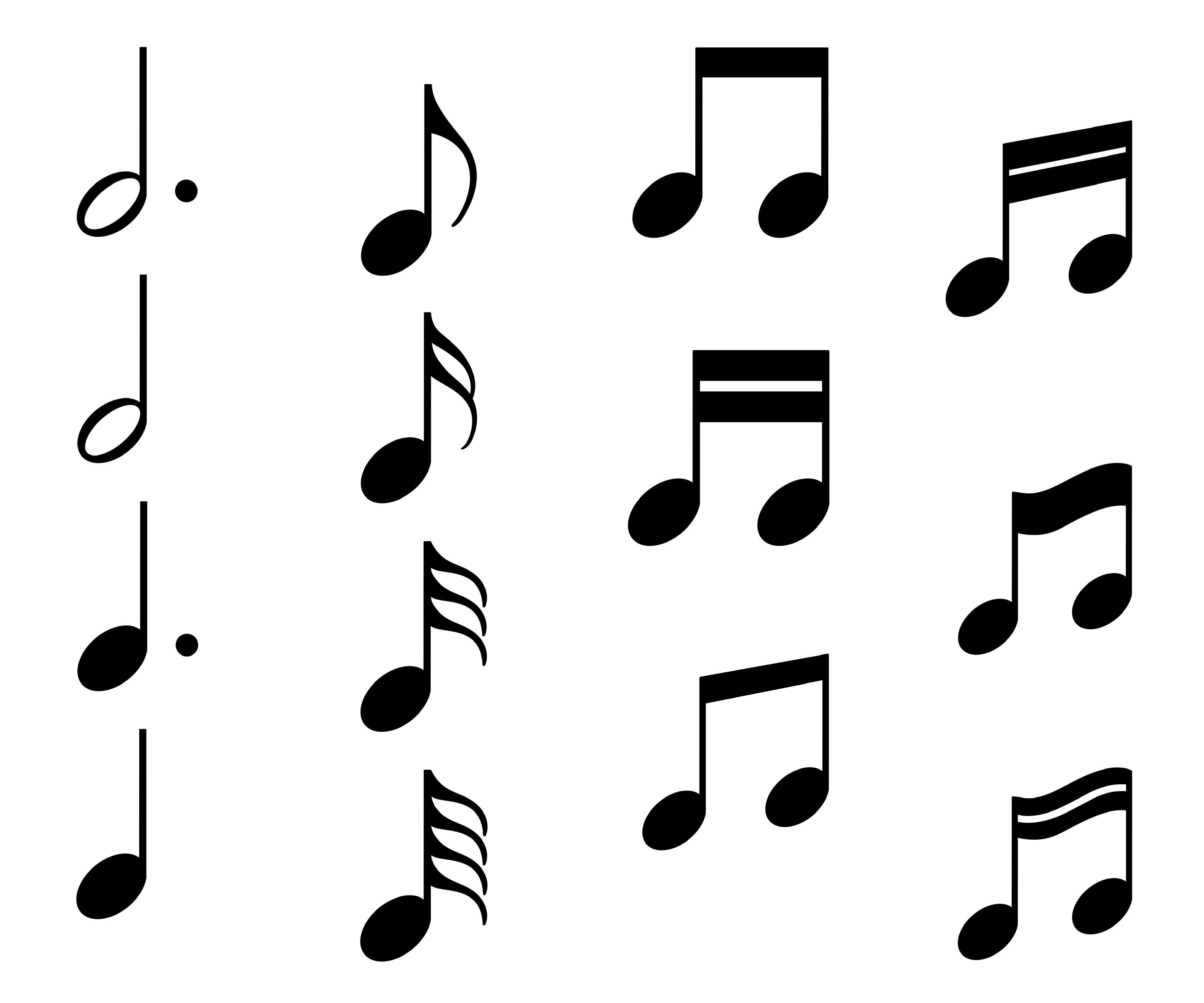 Music Stamp Set for Procreate. Includes 6 Different Note Styles, Music ...
