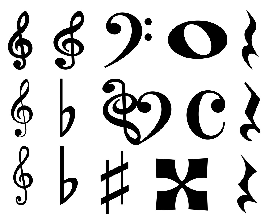 Music Stamp Set for Procreate. Includes 6 Different Note Styles, Music ...