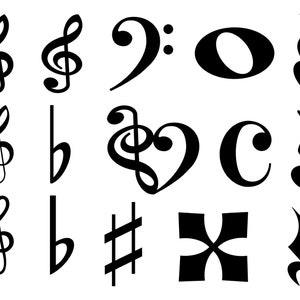 Music Stamp Set for Procreate. Includes 6 Different Note Styles, Music ...