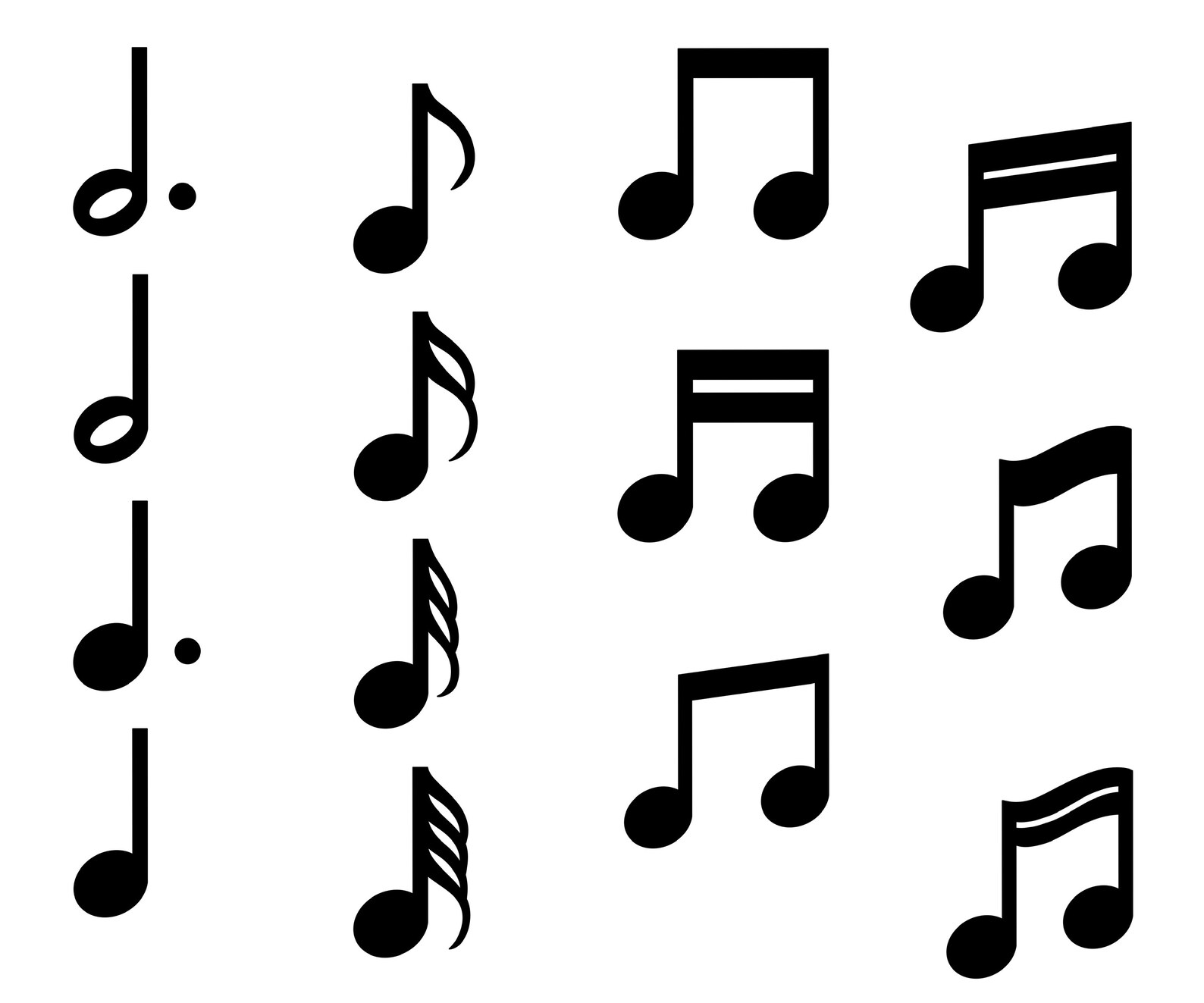 Music Stamp Set for Procreate. Includes 6 Different Note Styles, Music ...