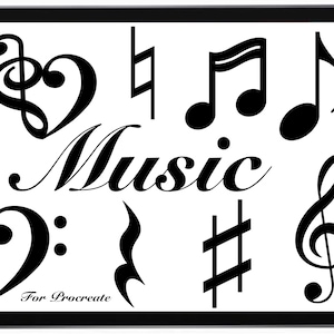 Music Stamp Set for Procreate. Includes 6 Different Note Styles, Music ...