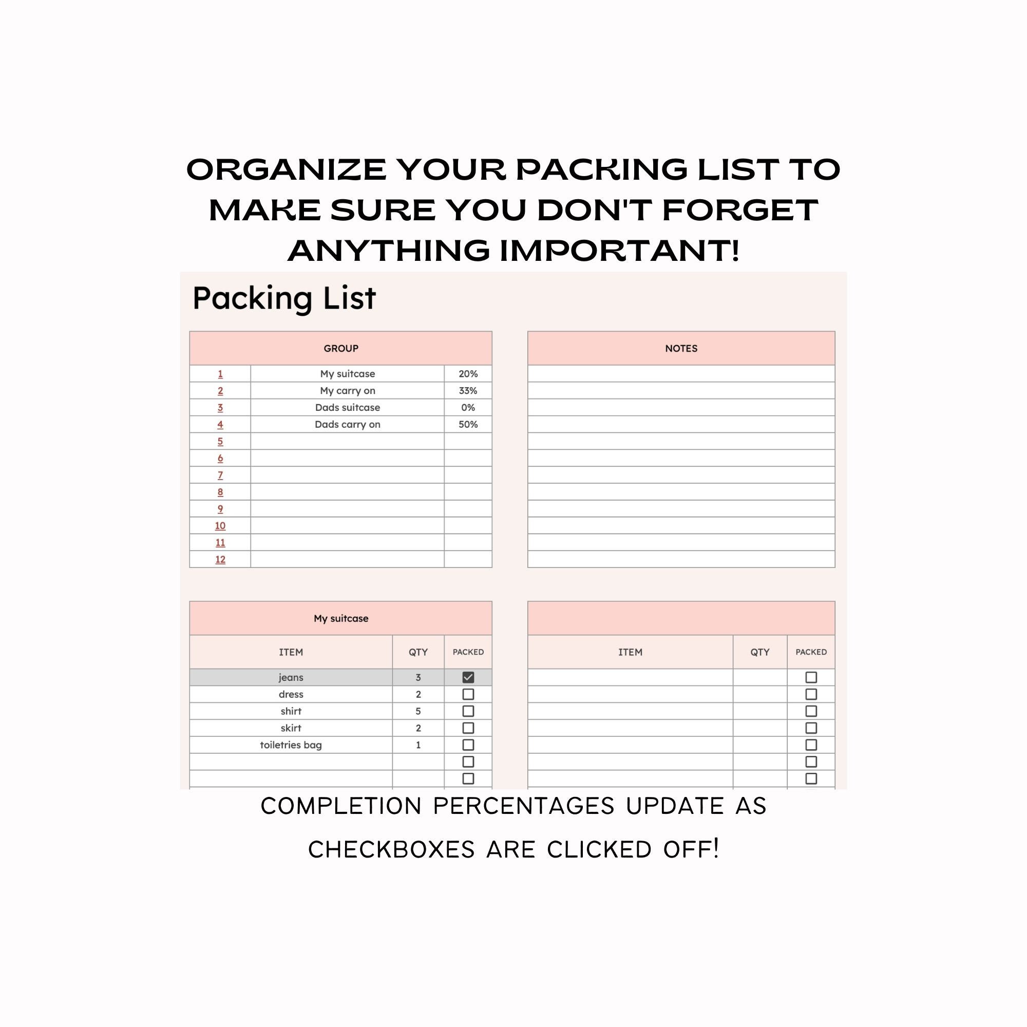 Google Sheets Ultimate Travel Planner Spreadsheet Template - Instant ...
