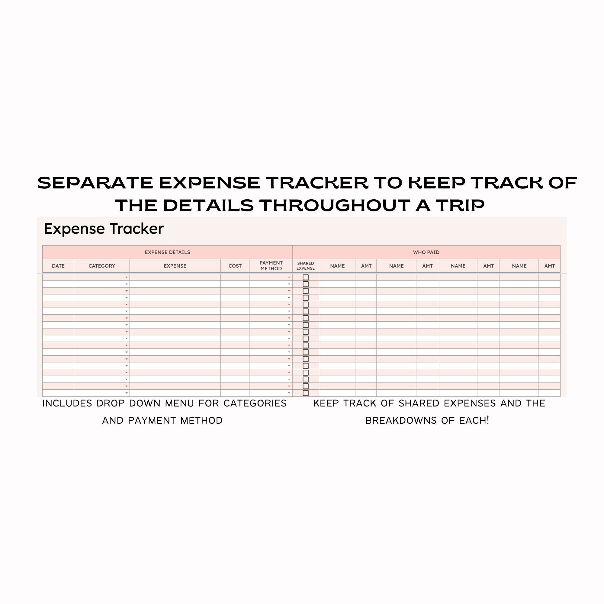 Google Sheets Ultimate Travel Planner Spreadsheet Template - Instant ...
