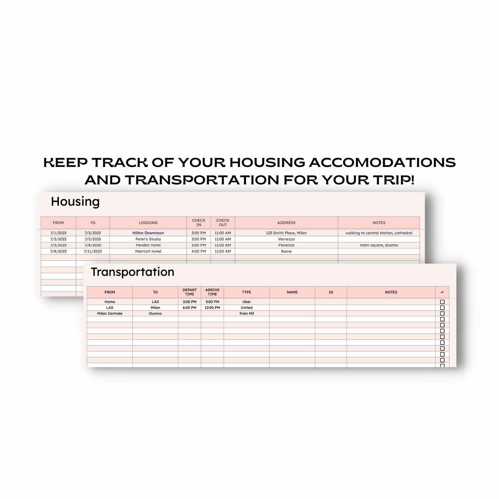 Google Sheets Ultimate Travel Planner Spreadsheet Template - Instant ...