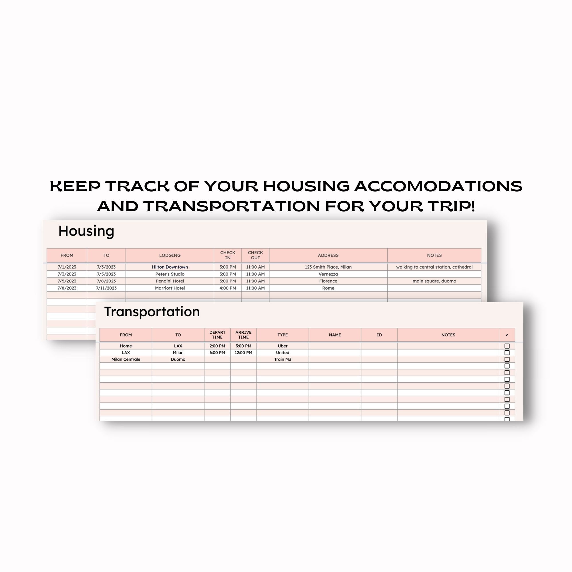 Google Sheets Ultimate Travel Planner Spreadsheet Template - Instant ...