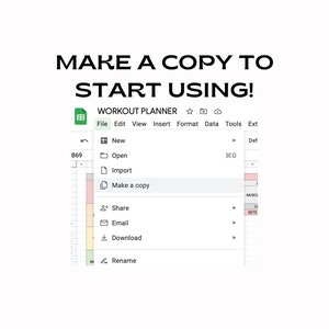 Google Sheets Workout Planner Spreadsheet Template Instant - Etsy