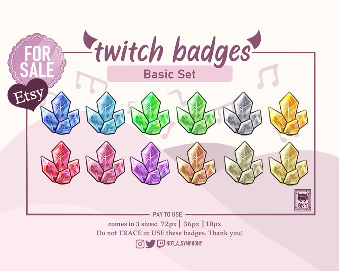 Dungeon Crystals Twitch Bit & Sub Badges 20 Crystal - Etsy