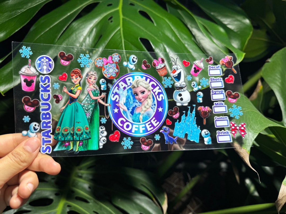 Frozen Olaf Anna Elsa UV DTF Permanent No Heat Needed Waterproof Ready ...