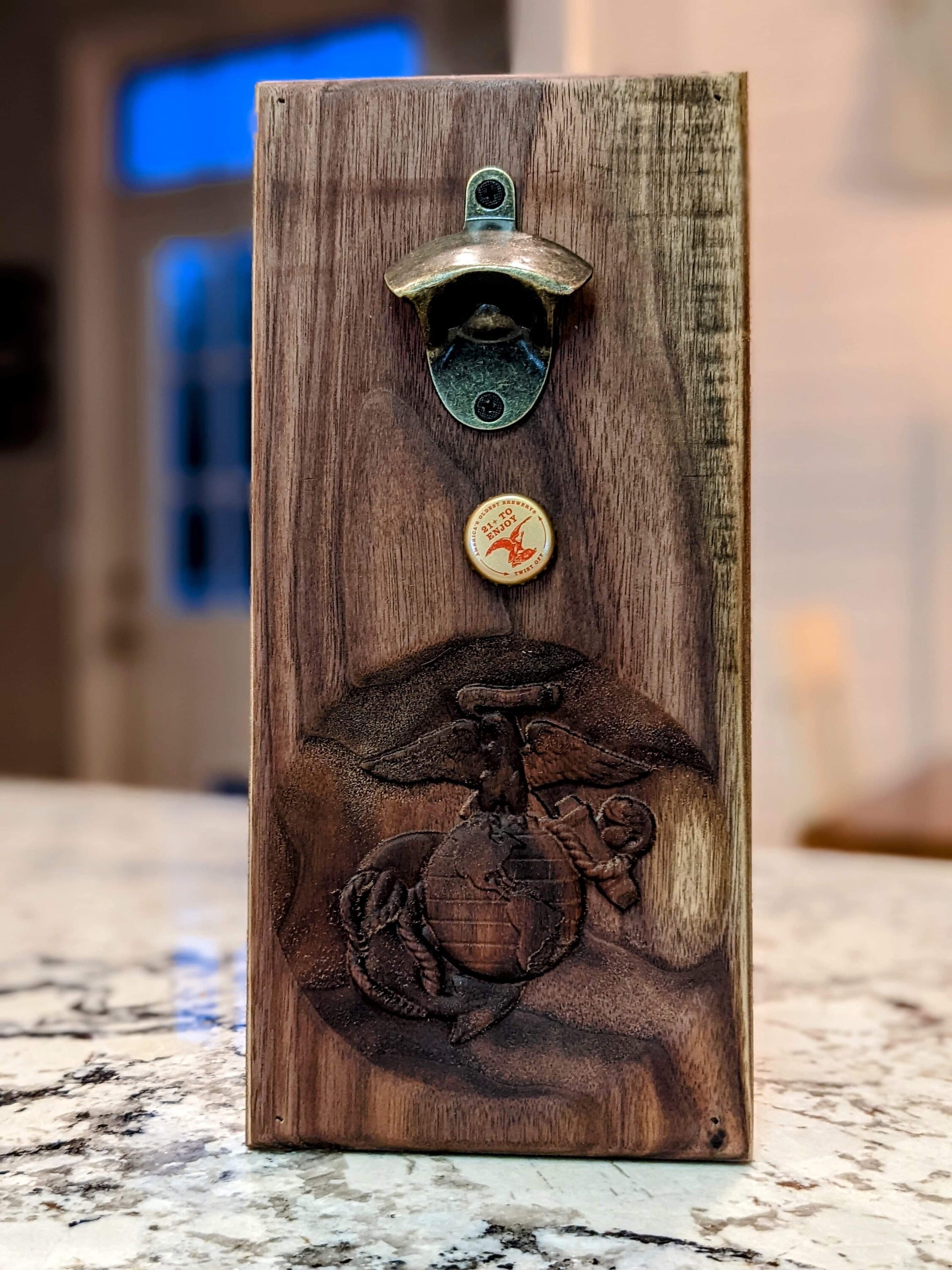USMC Bottle Opener (USMC #22084). EGA. Marine Corps Gifts. Mancave ...