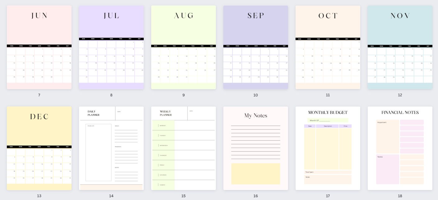 Editable 2022 Calendar and Planner - Etsy