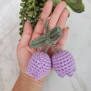 Crochet Tulip Keychain - Etsy
