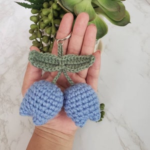 Crochet Tulip Keychain - Etsy