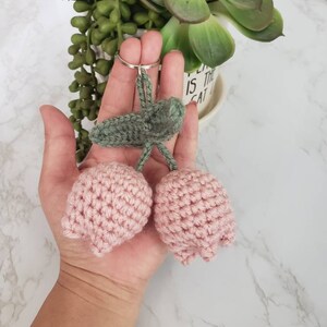 Crochet Tulip Keychain - Etsy