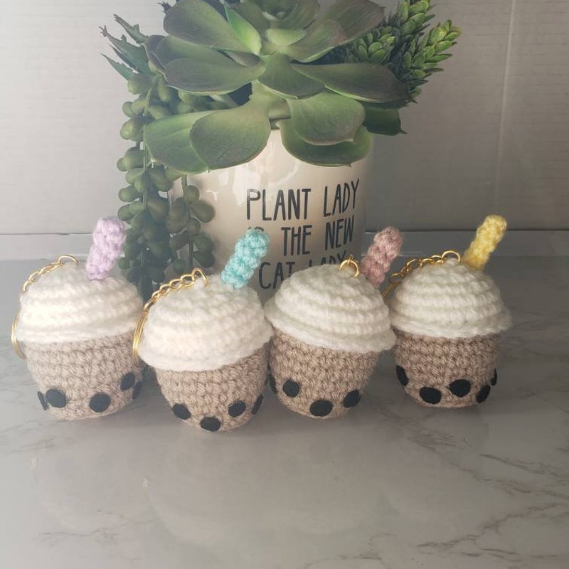 Boba Tea Keychain - Etsy