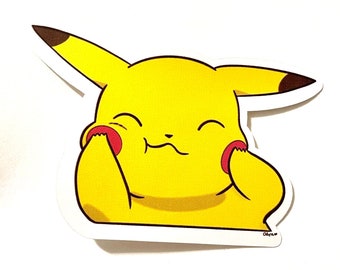 Pikachu Peek Sticker - Etsy