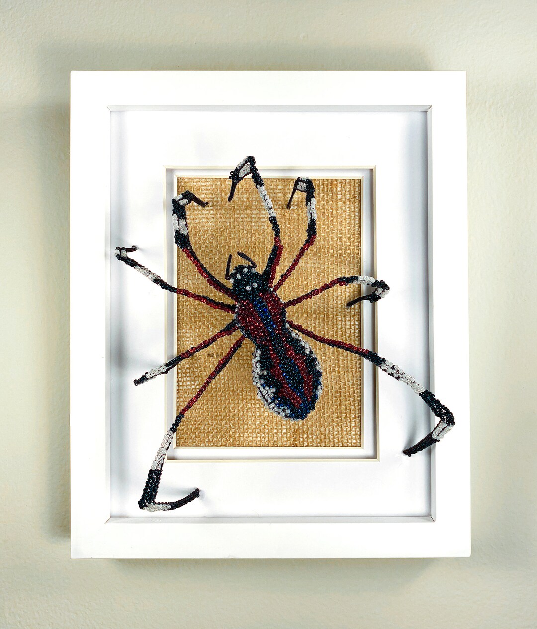 Arachnid Spider Wire Sculpture, Handmade, Fine Art, Glass Beads ...