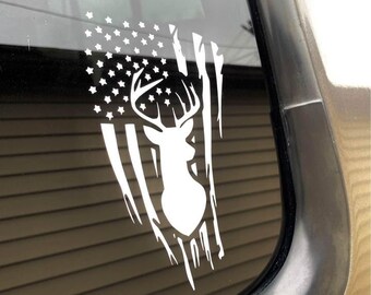 Buck American Flag Decal - Etsy