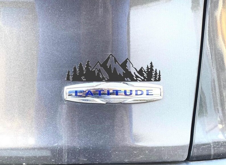 Matte Black Mountain Emblem Bumper Sticker Vinyl Decal - Etsy