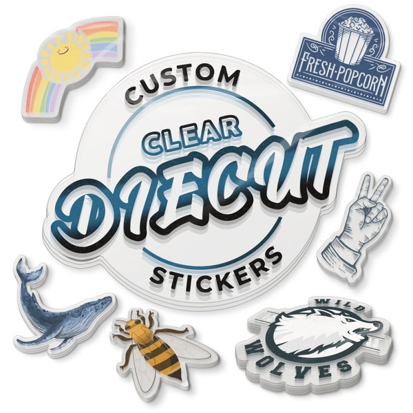 Custom Stickers Bulk Clear - Etsy