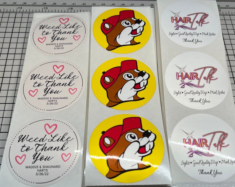 Custom Logo Stickers on Roll: Gloss Weatherproof Labels - Etsy