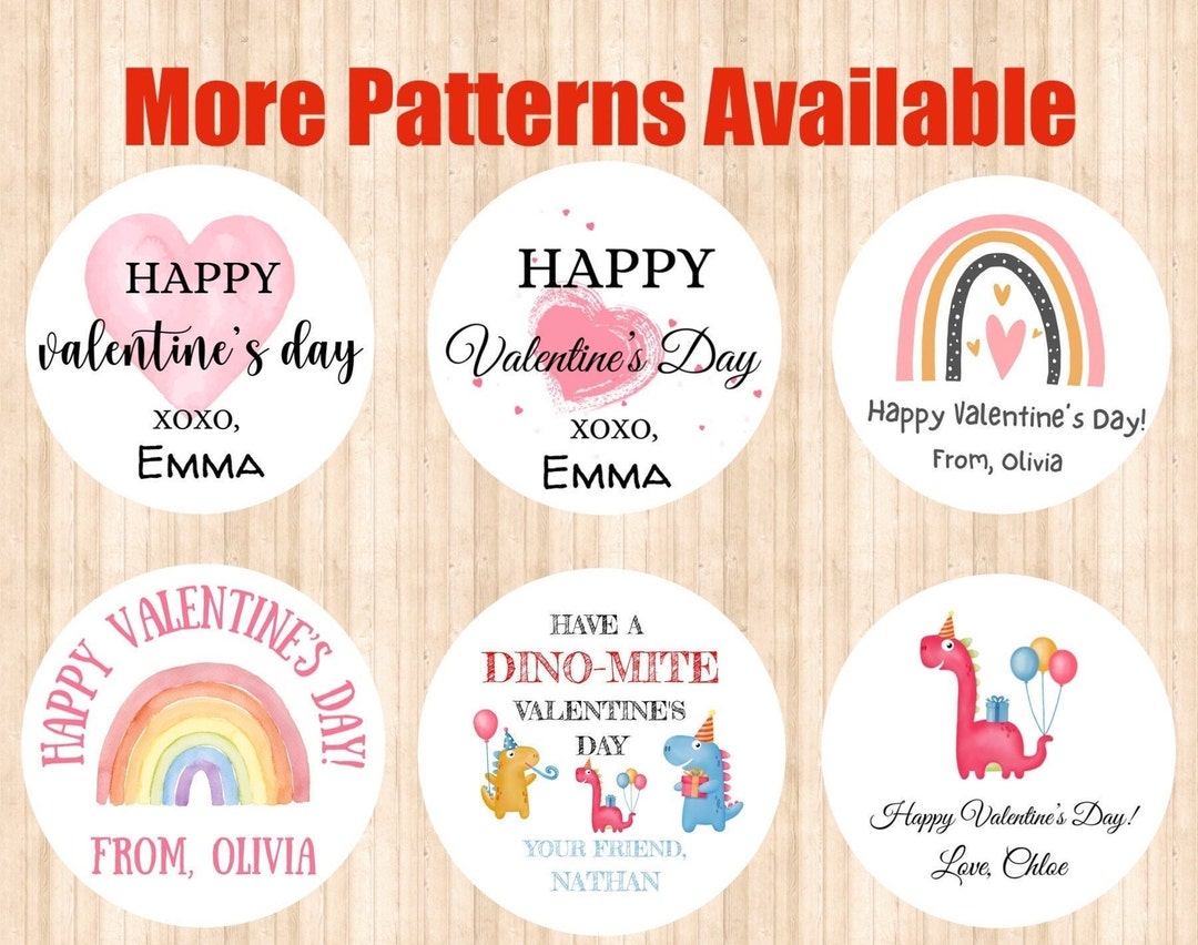 Custom Valentine's Day Stickers: School Classroom Labels - Etsy