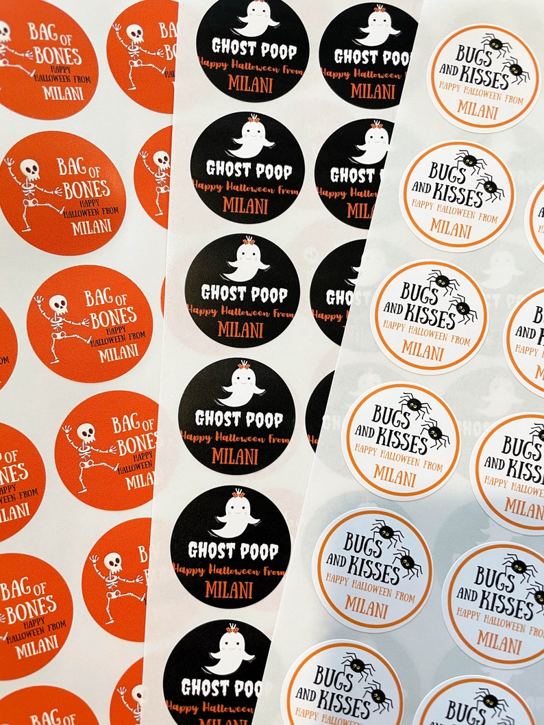 Custom Halloween Stickers / Candy / Halloween Stickers / - Etsy