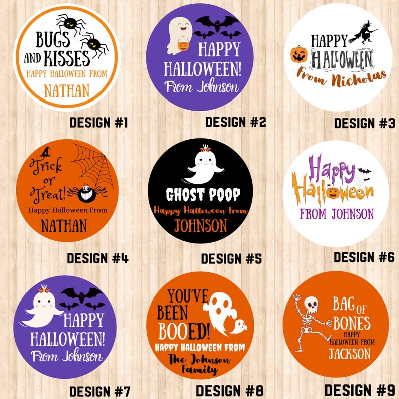 Custom Halloween Stickers / Candy / Halloween Stickers / - Etsy