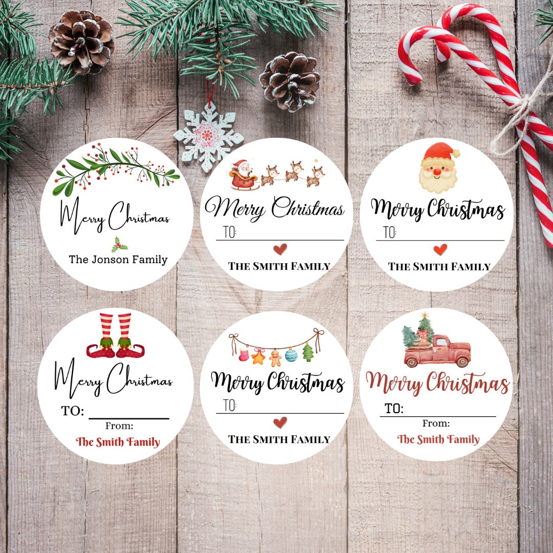 Custom Christmas Stickers / Gifts / Christmas Stickers / Merry ...