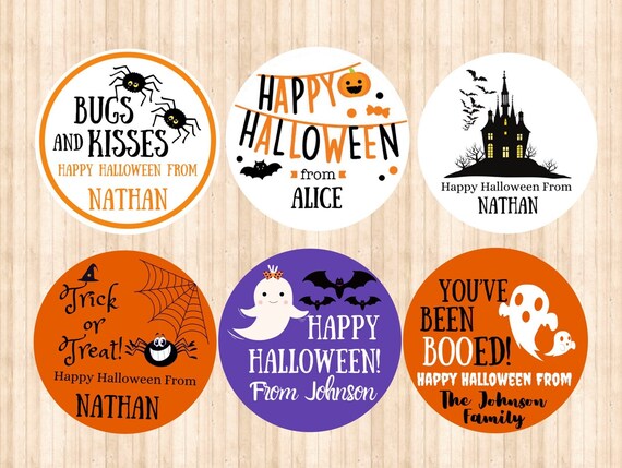 Custom Halloween Stickers / Candy / Halloween Stickers / - Etsy