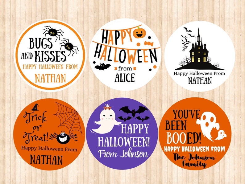 Custom Halloween Stickers / Candy / Halloween Stickers / - Etsy