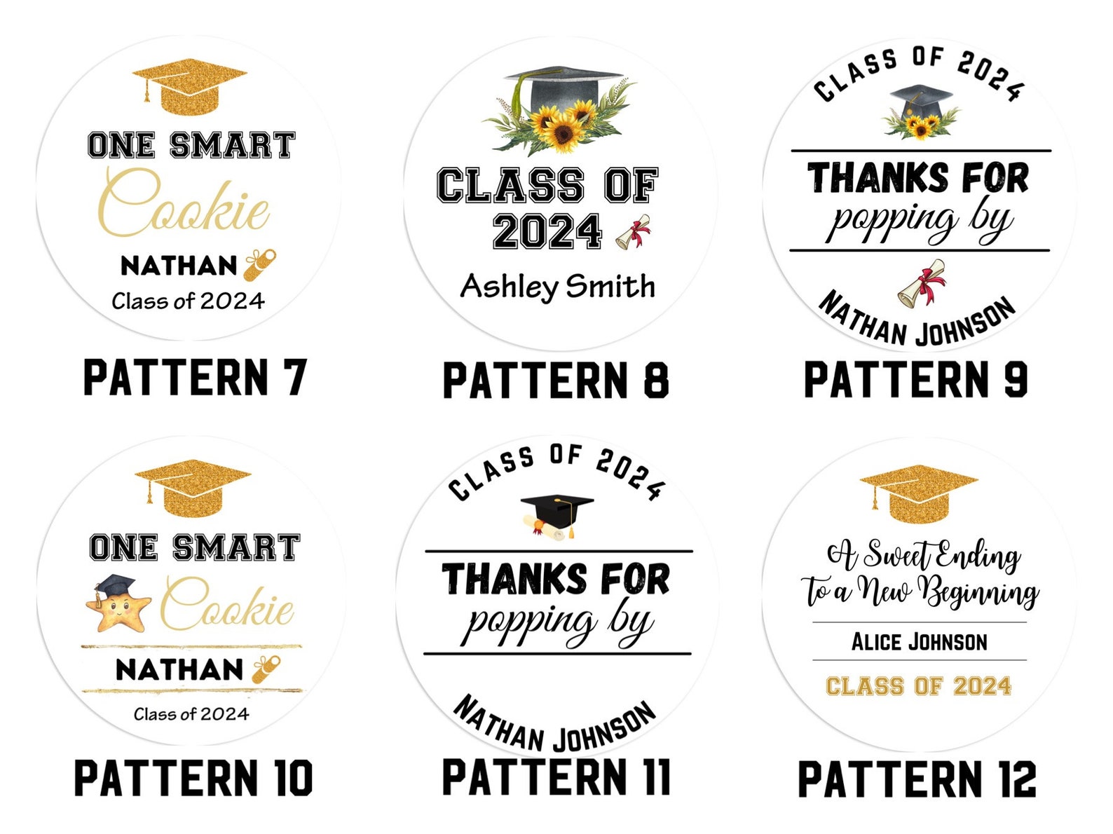 Custom Graduation Stickers / Class of 2024 Stickers / Custom Stickers ...