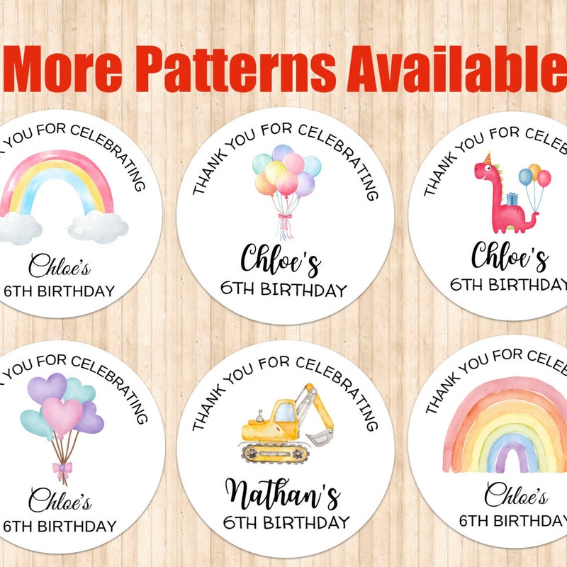 Birthday Stickers - Etsy