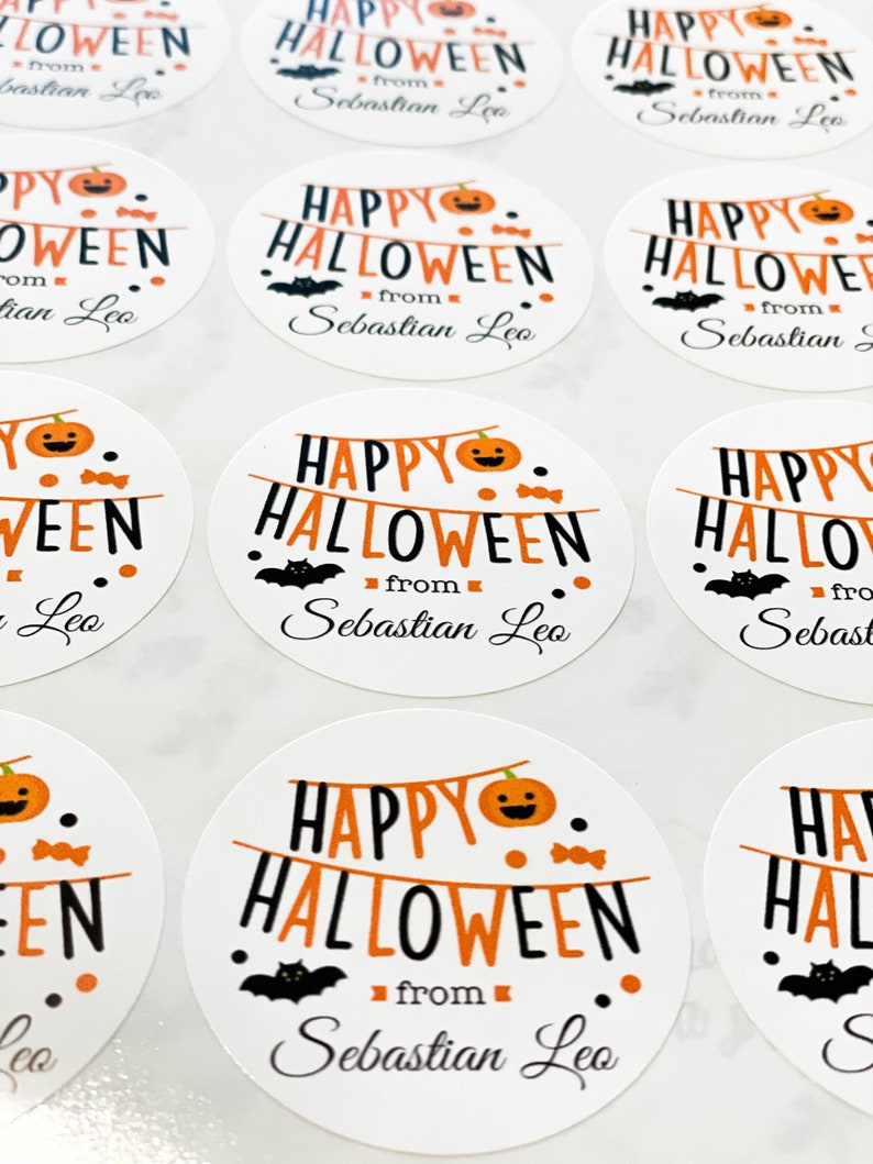 Custom Halloween Stickers / Candy / Halloween Stickers / - Etsy
