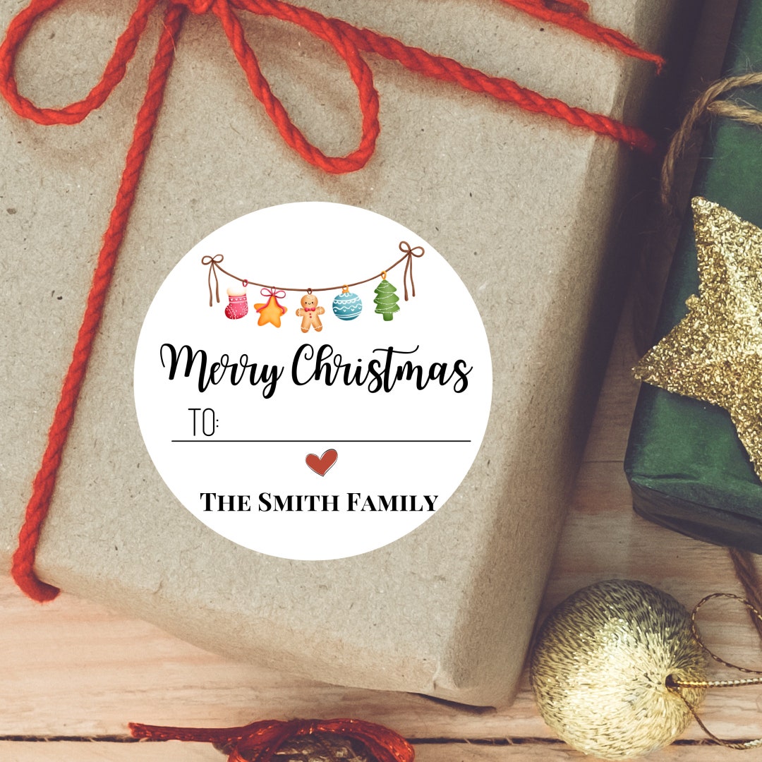 Custom Christmas Stickers / Gifts / Christmas Stickers / Merry ...