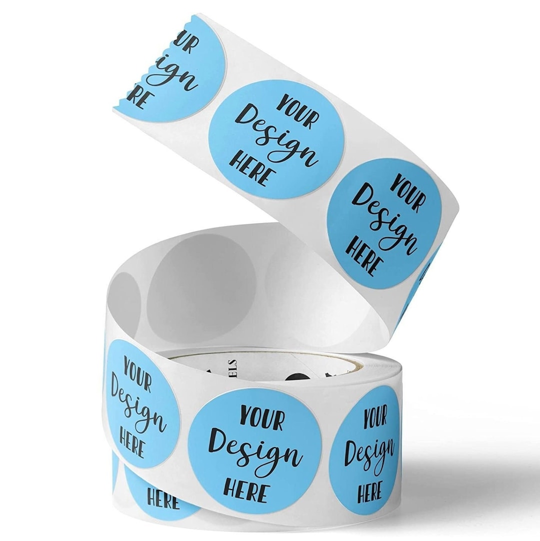 Custom Labels / Your Own Design or Pre-made Custom Roll Circle Labels ...