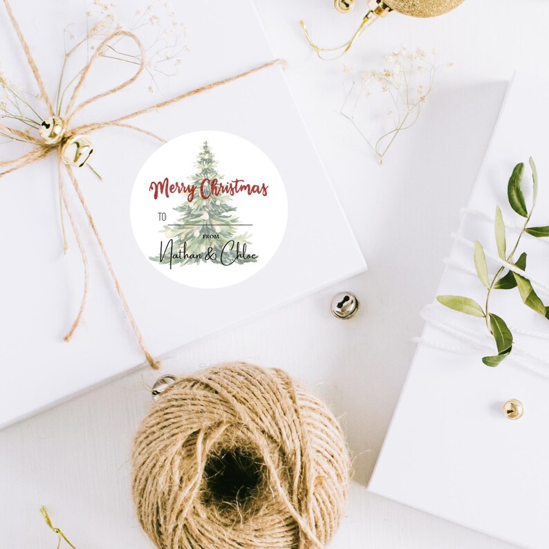 Custom Christmas Stickers / Gifts / Happy Holidays Stickers / Merry ...