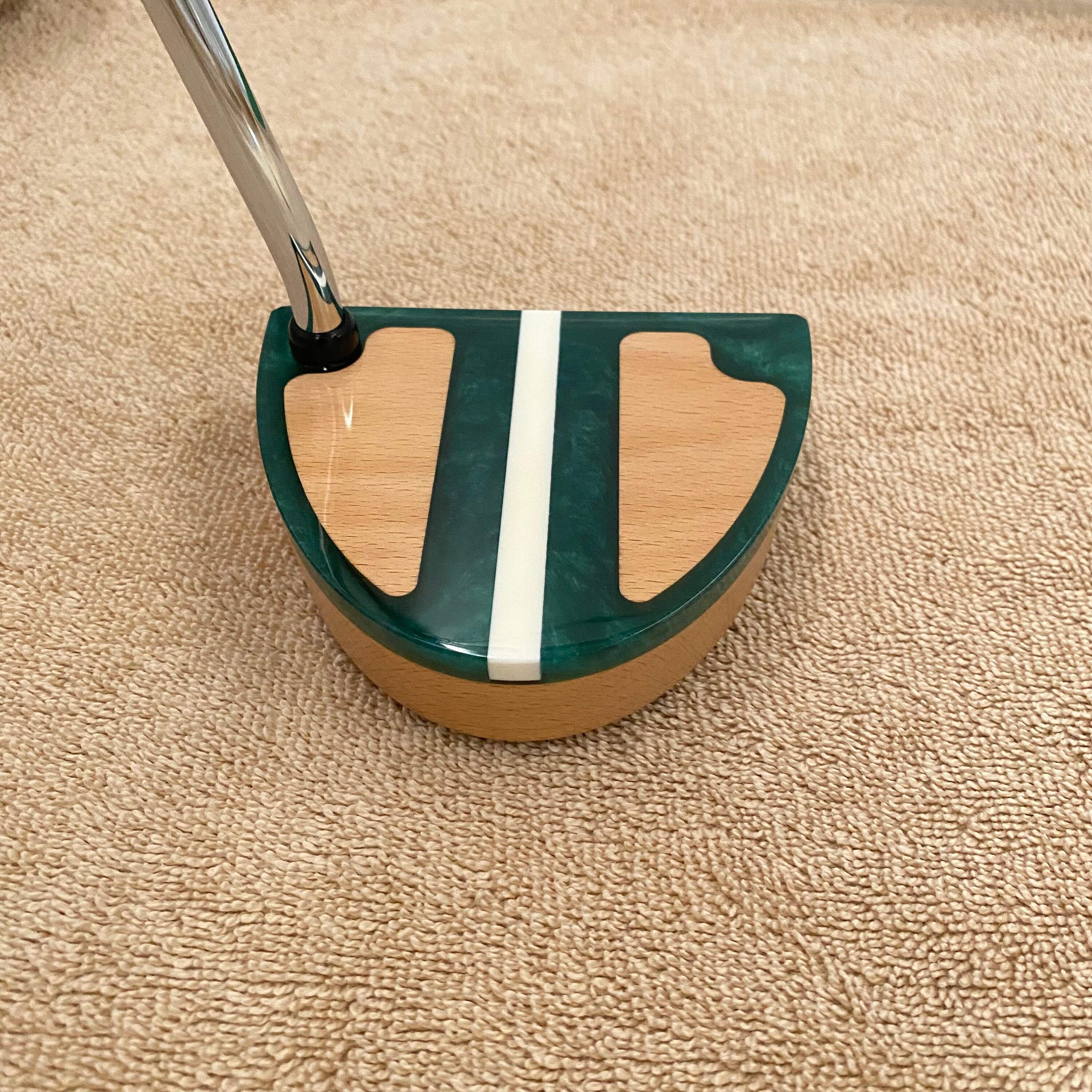 P3C Wooden Putter Emerald Green With White Stripe - Etsy