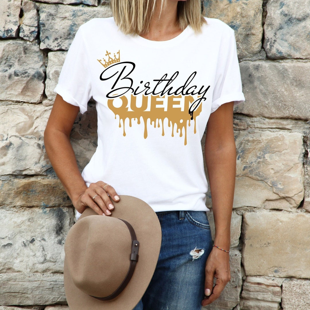 Birthday Queen Drip SVG | Happy Birthday SVG | Gold Happy Birthday SVG ...